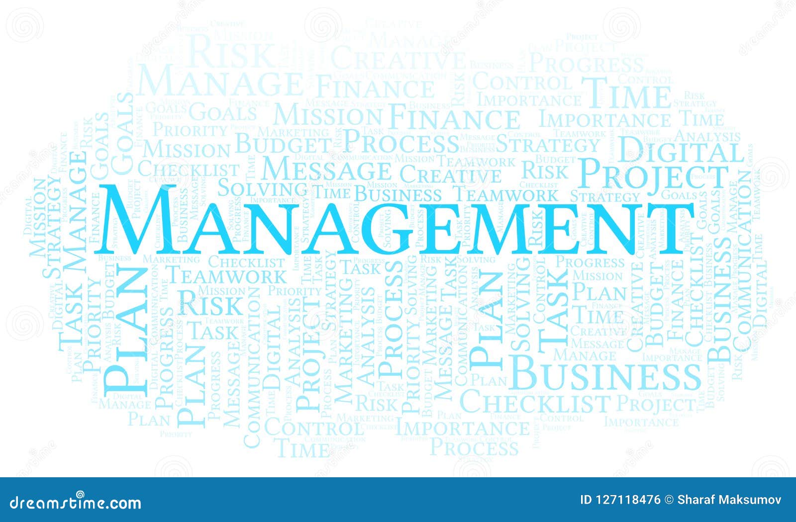 Management Word Cloud, Made with Text only. Stock Illustration ...
