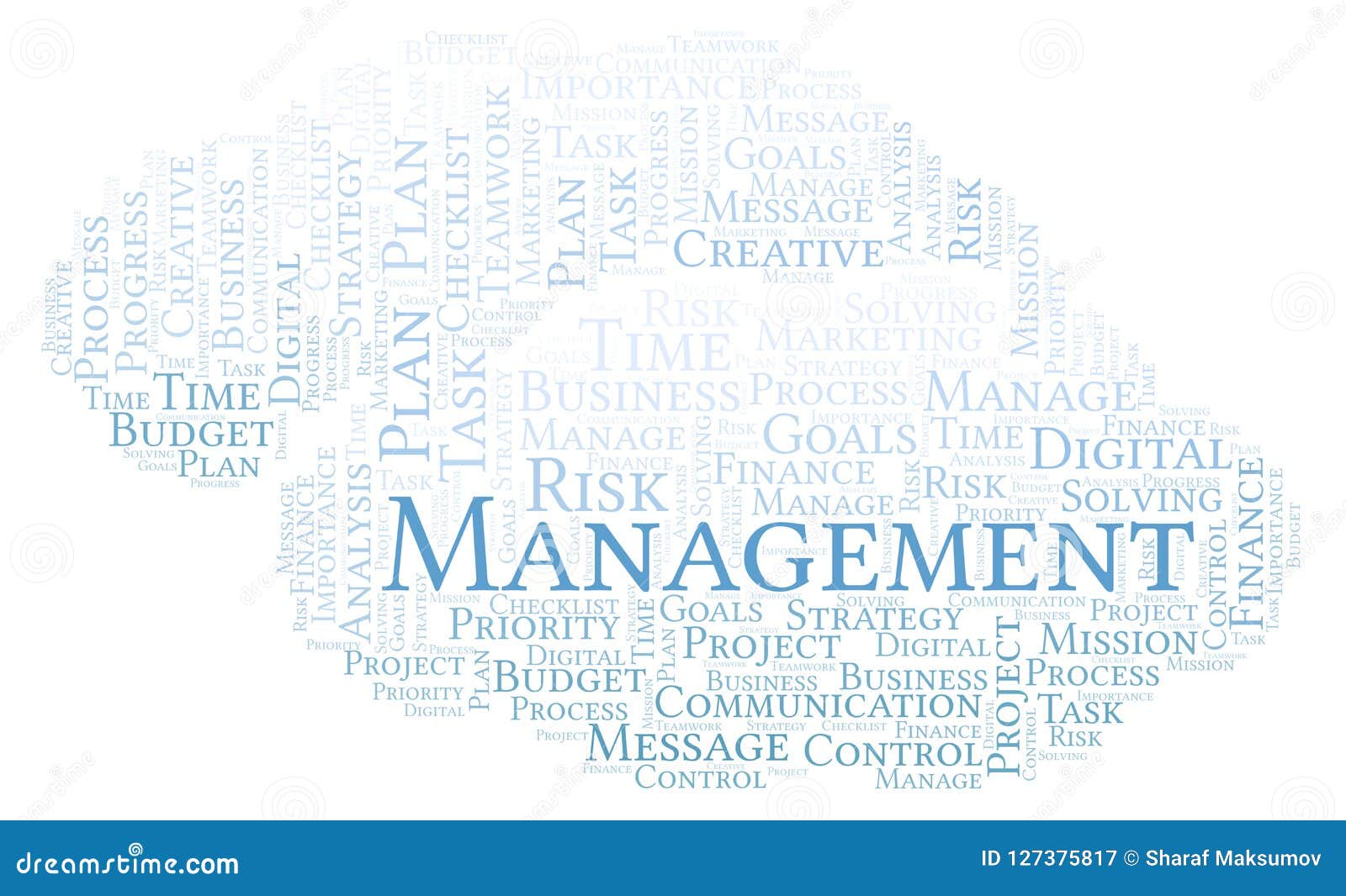 Management Word Cloud, Made with Text only. Stock Illustration ...