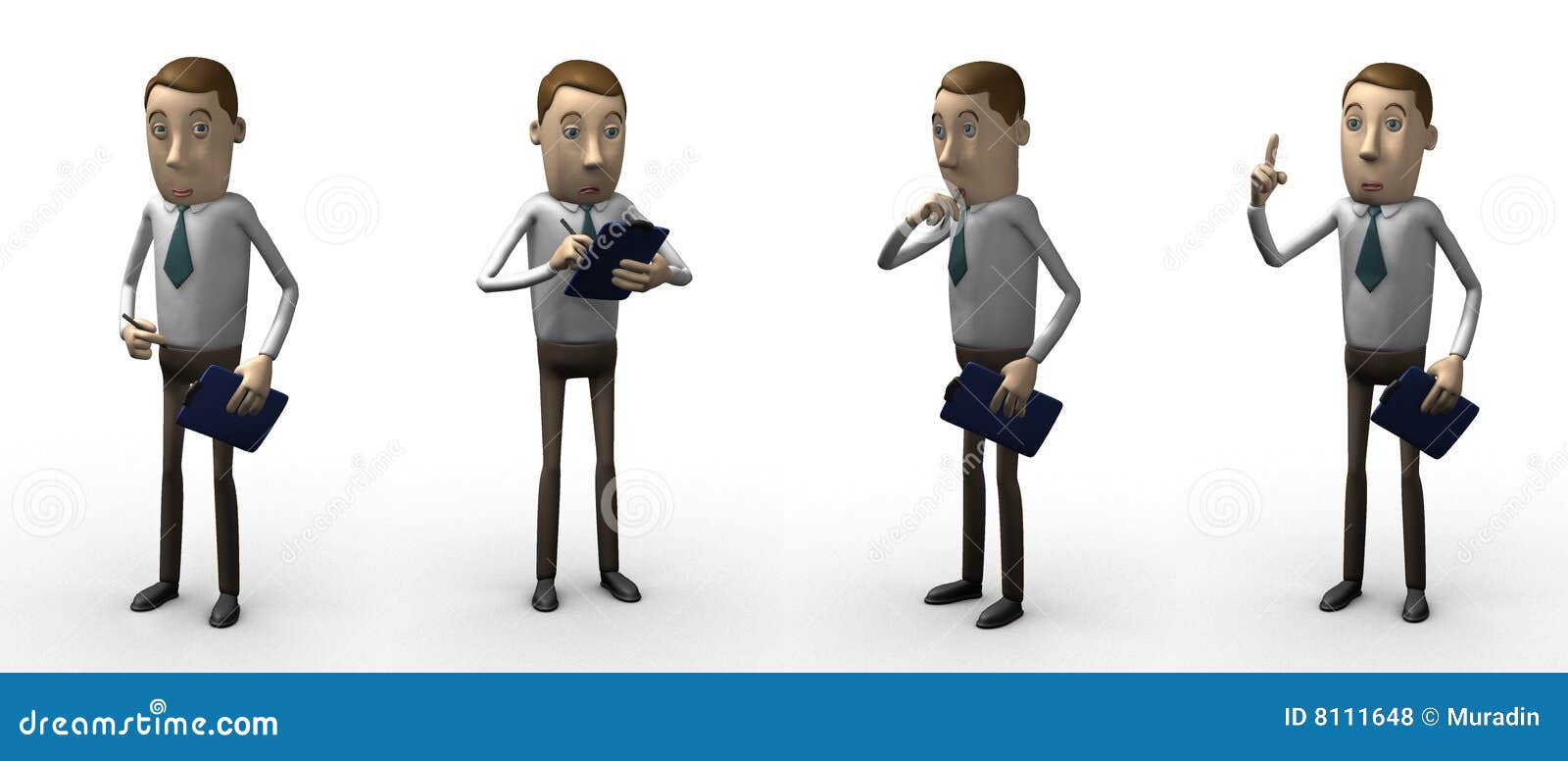 Manager. 3d personage. stock illustration. Illustration of note - 8111648