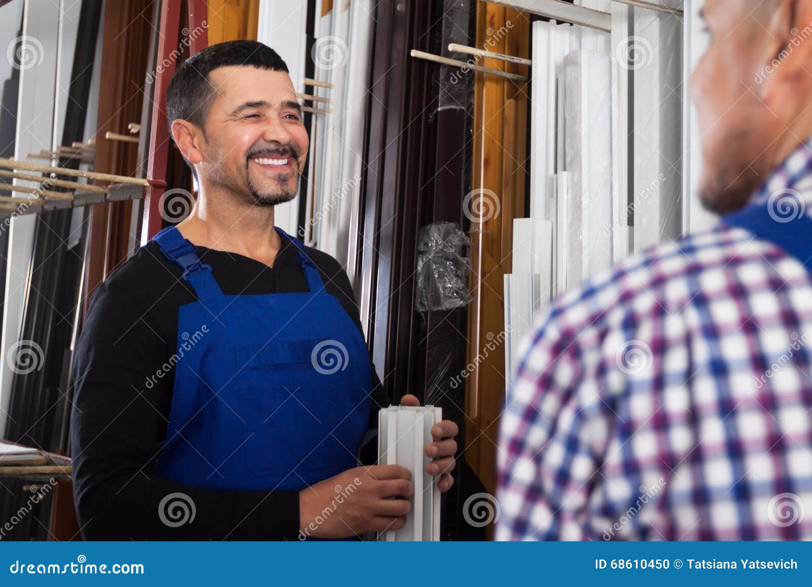 Manager Approving Work at Windows Factory Stock Photo - Image of ...