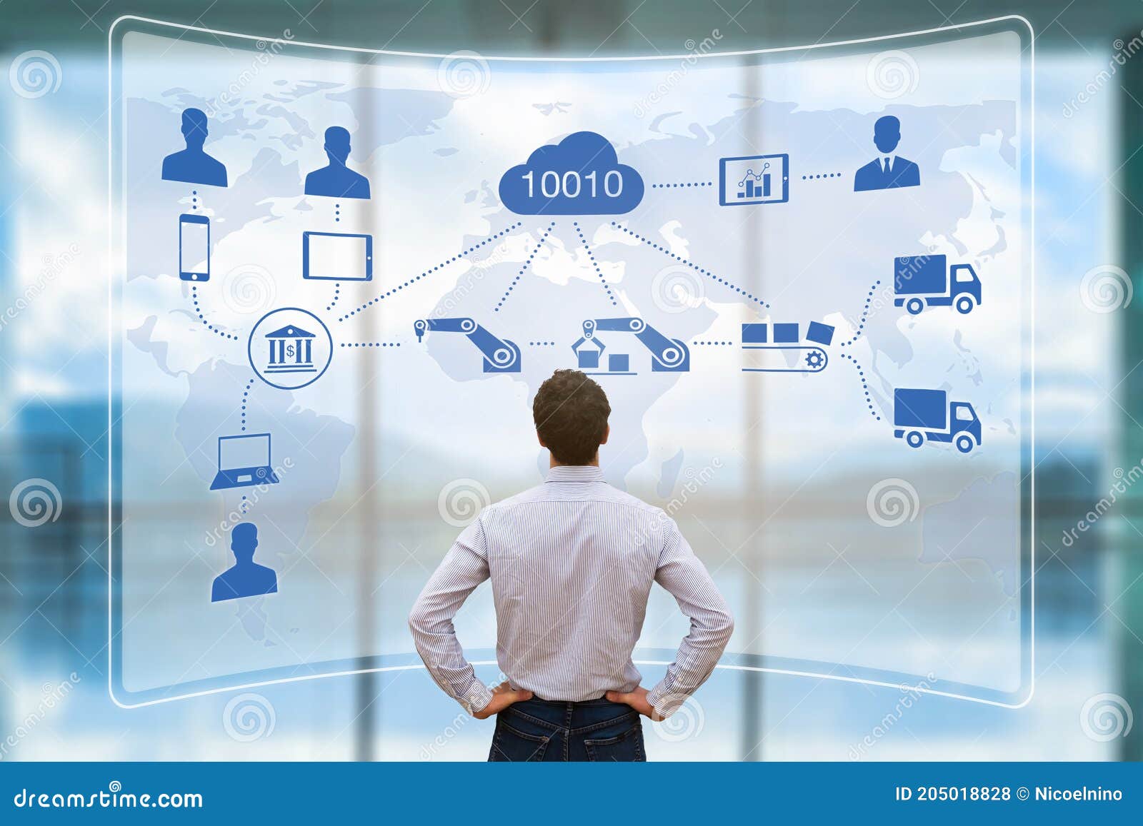 Connected Factory Stock Illustrations – 2,892 Connected Factory Stock ...