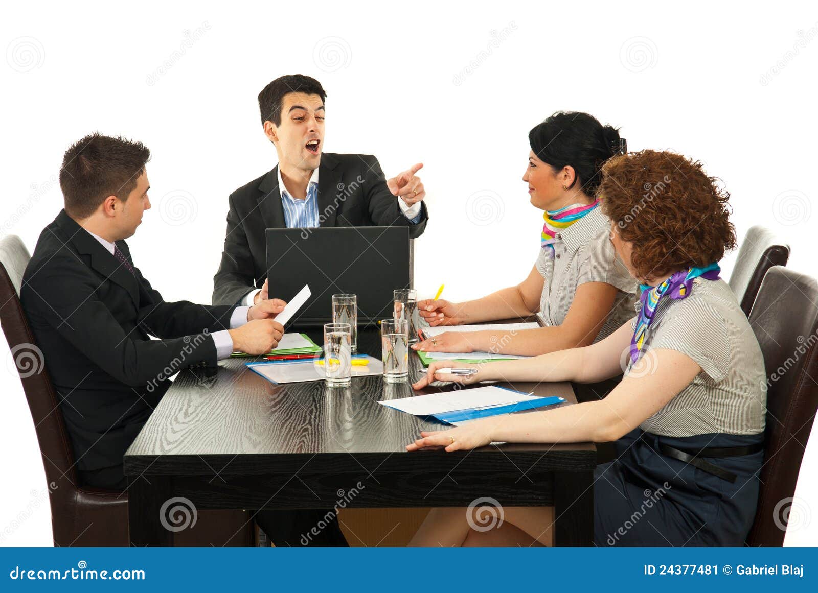 Manager Argue Employee at Meeting Stock Image - Image of formal ...