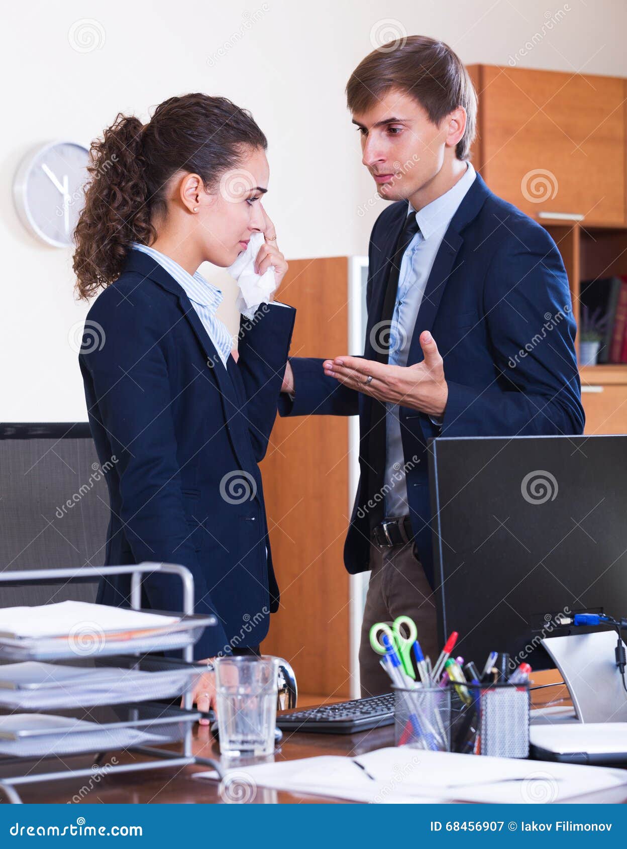 Manager Arguing with Subordinate Official Stock Image - Image of people ...