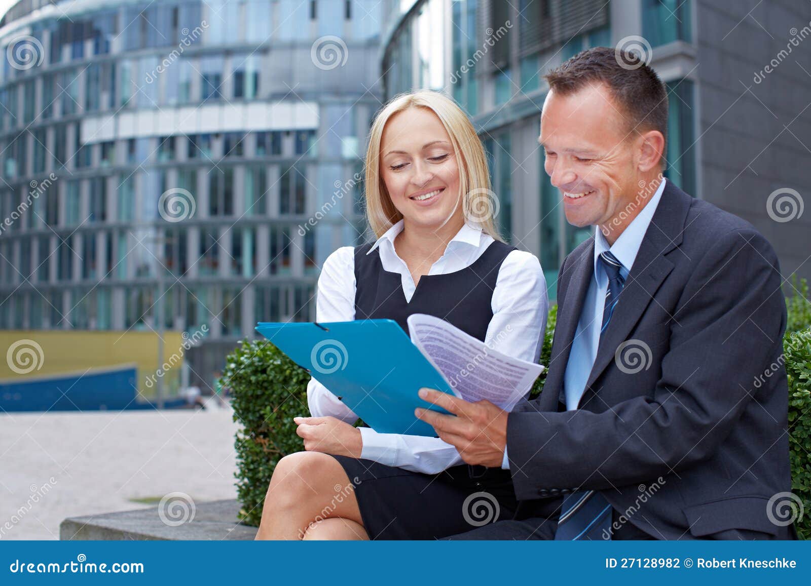 Manager and Assistant Talking about Stock Photo - Image of file ...