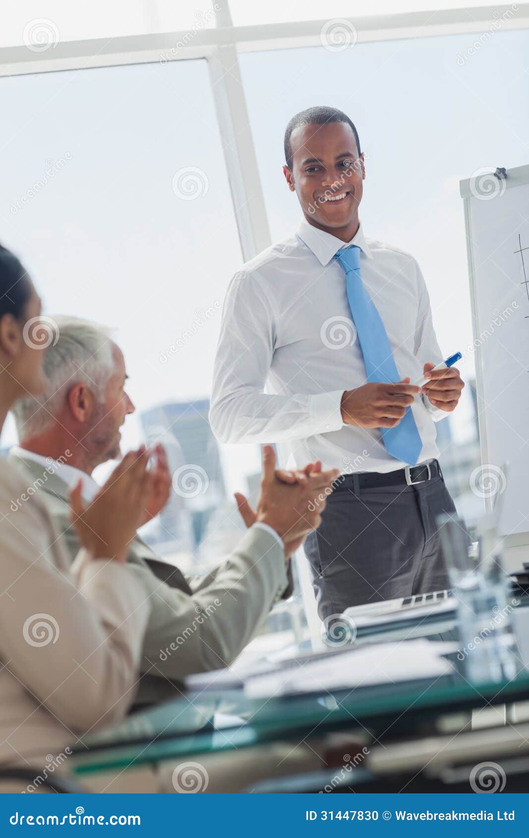 Manager is Being Applauded by Colleagues Stock Photo - Image of ...