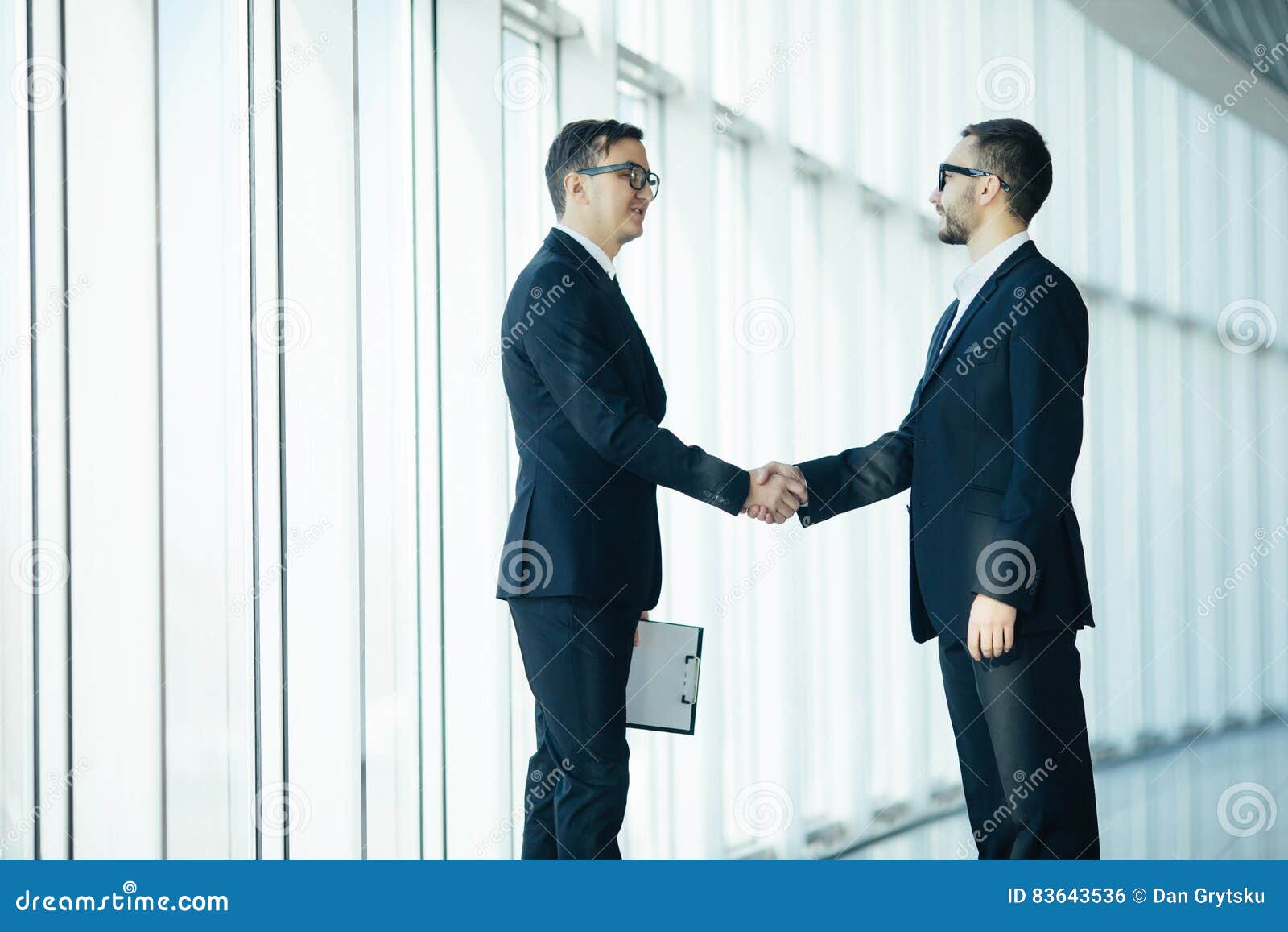 Manager and boss handshake stock photo. Image of businesspeople - 83643536