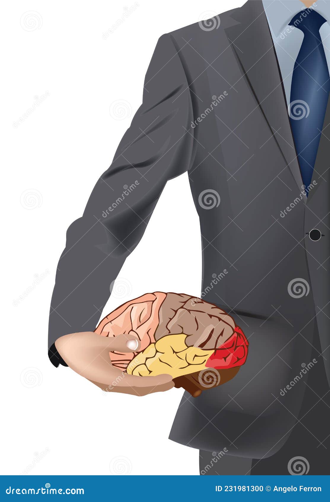 Manager Brings the Brain Manager Brings the Brain Stock Illustration ...