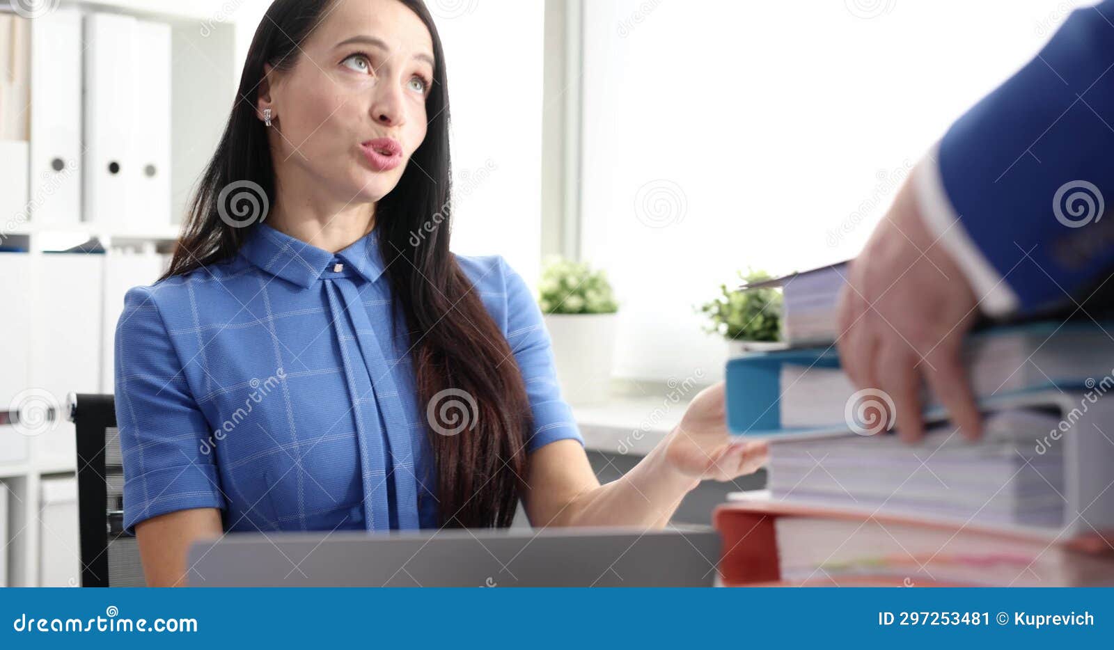 Manager Brought Employee Large Stack of Folders To Work with 4k Movie ...