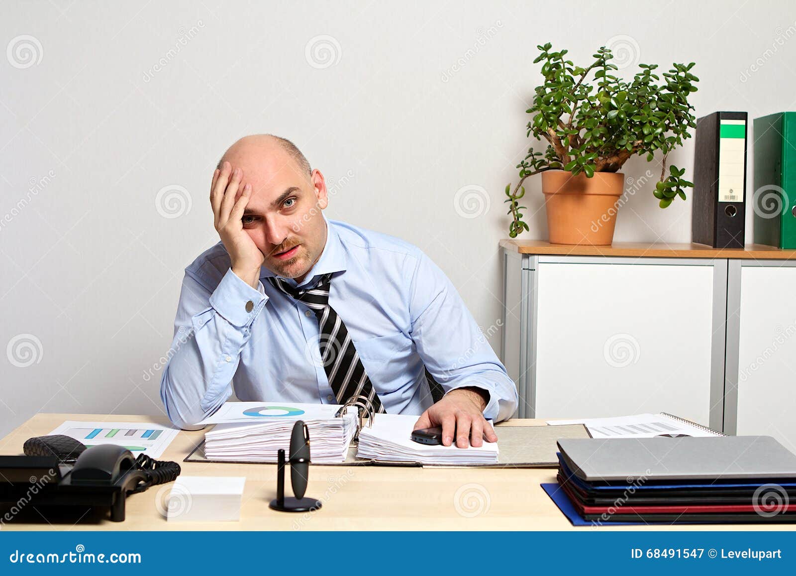 Manager Burnout stock image. Image of employee, thought - 68491547