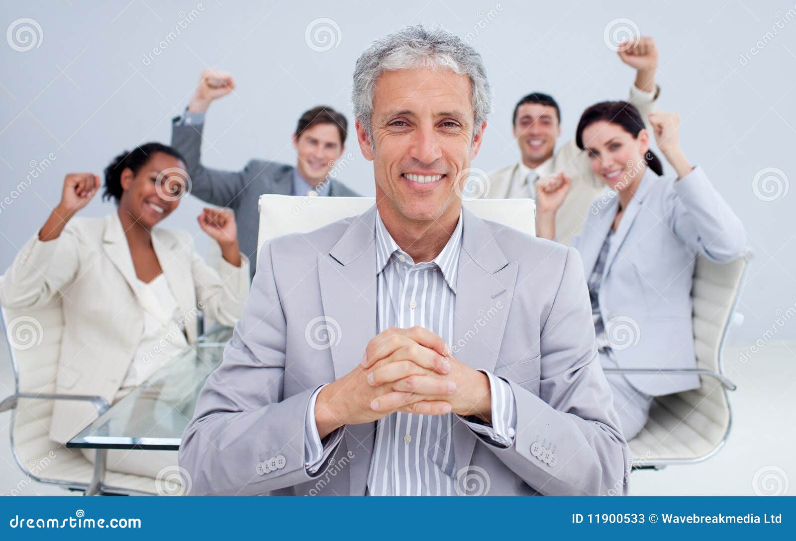 Manager and Business Team Celebrating a Sucess Stock Image - Image of ...