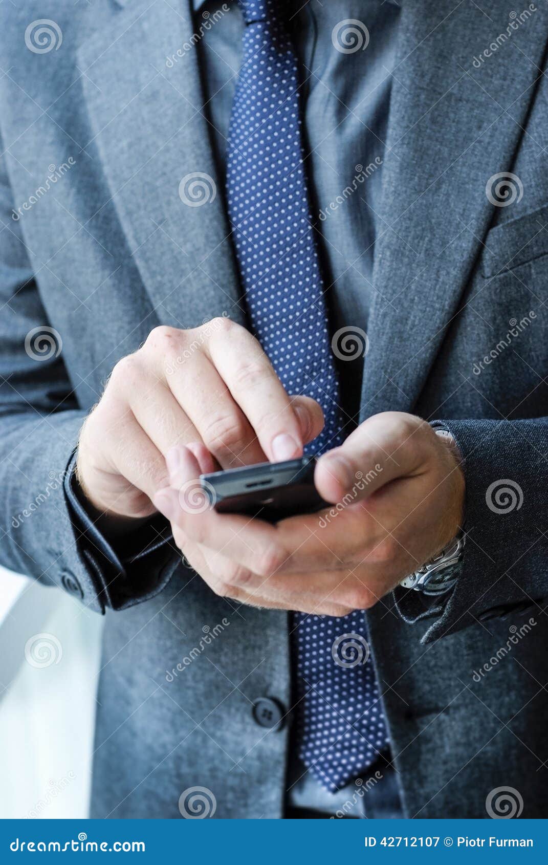 Manager Businessman Using Smartphone Stock Image - Image of manager ...