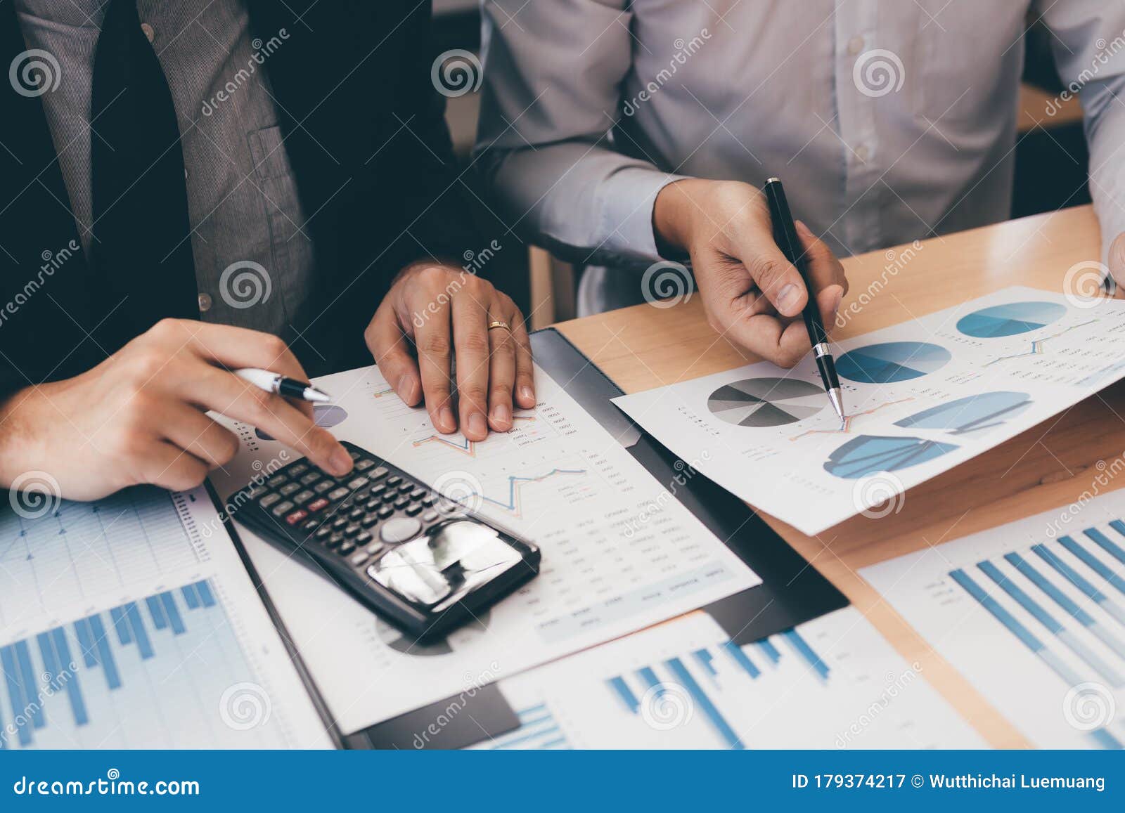 Manager Calculates about the Company Finances by Pressing on the ...