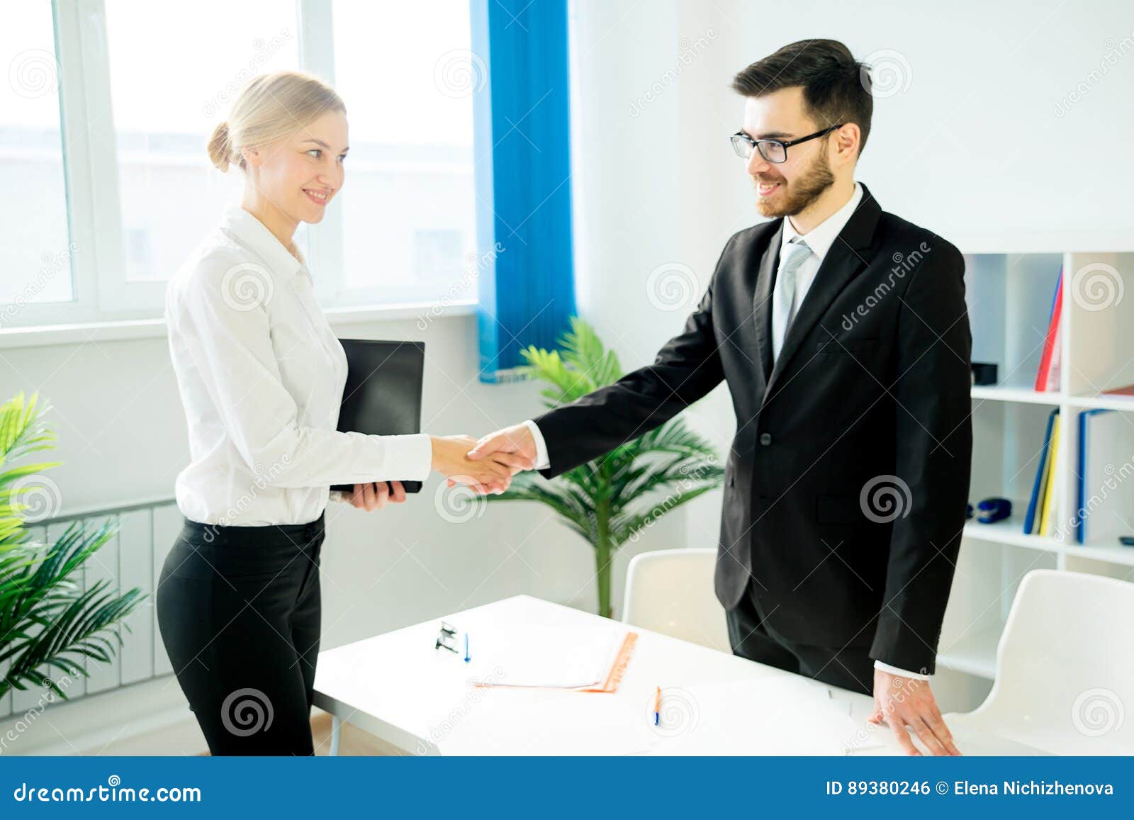 Manager and Candidate Shaking Hands Stock Photo - Image of shake ...