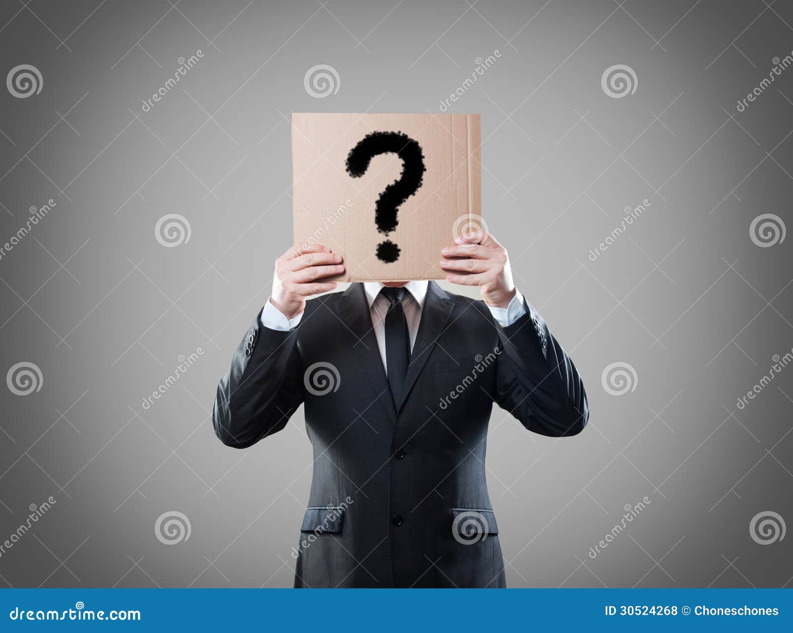 Manager with card question stock photo. Image of businessman - 30524268