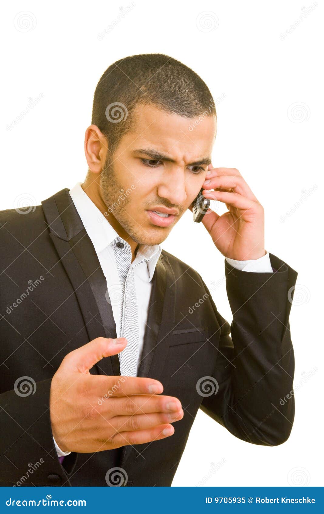 Manager with cell phone stock image. Image of phone, male - 9705935