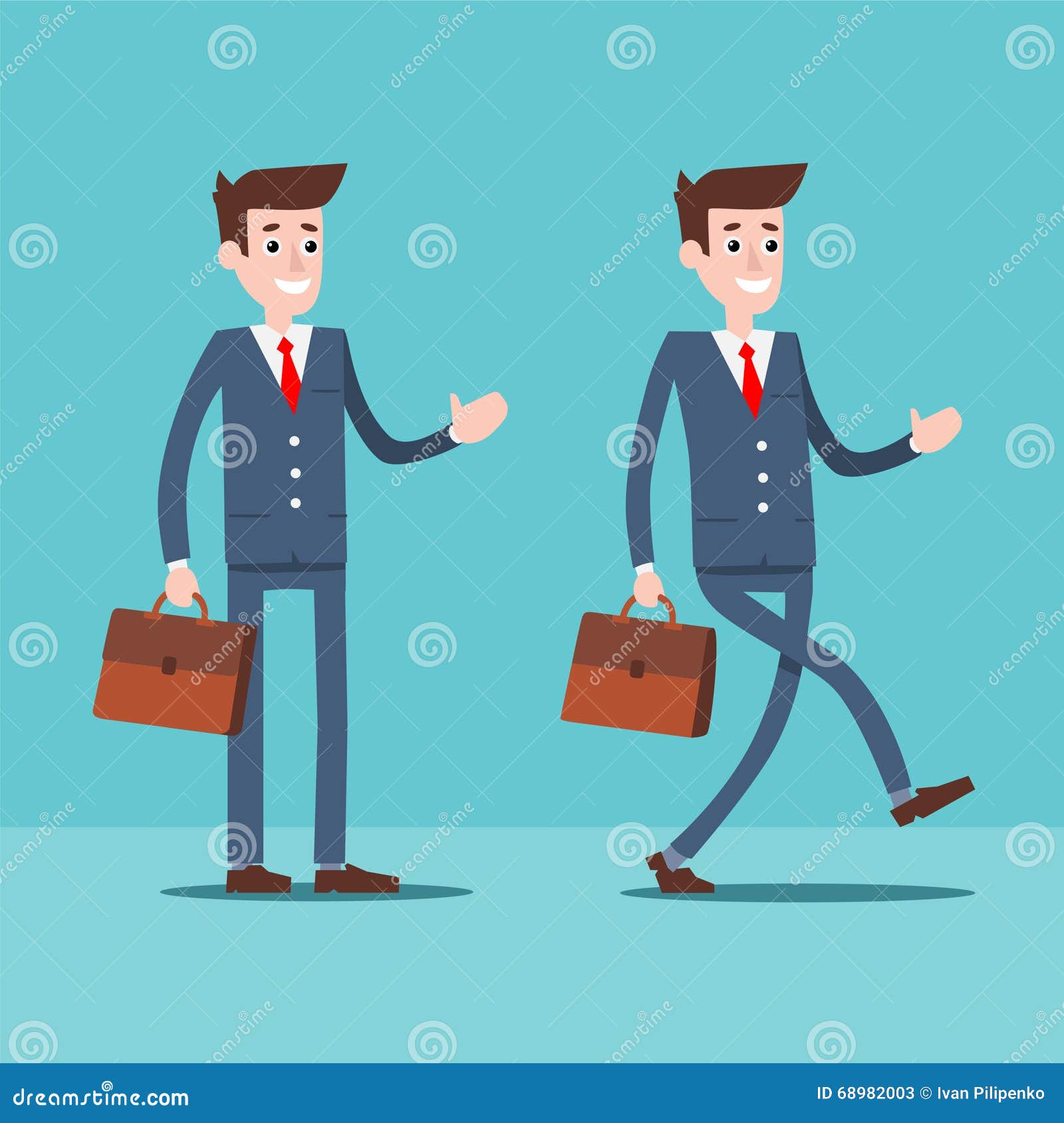 Manager Character with a Portfolio Stock Vector - Illustration of ...