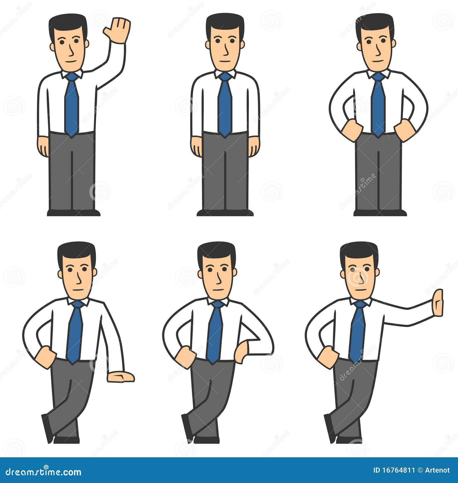 Manager character set 01 stock vector. Illustration of people - 16764811