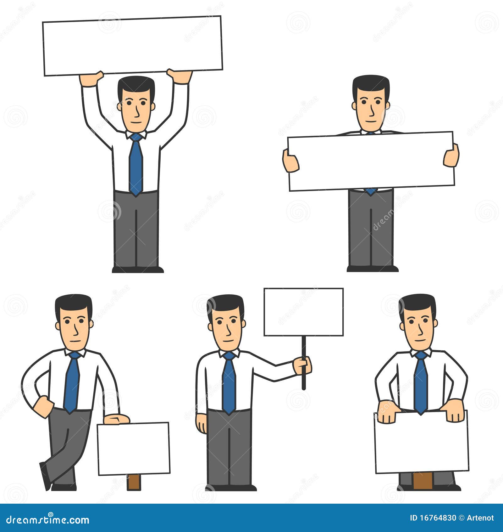 Manager character set 02 stock vector. Illustration of collar - 16764830