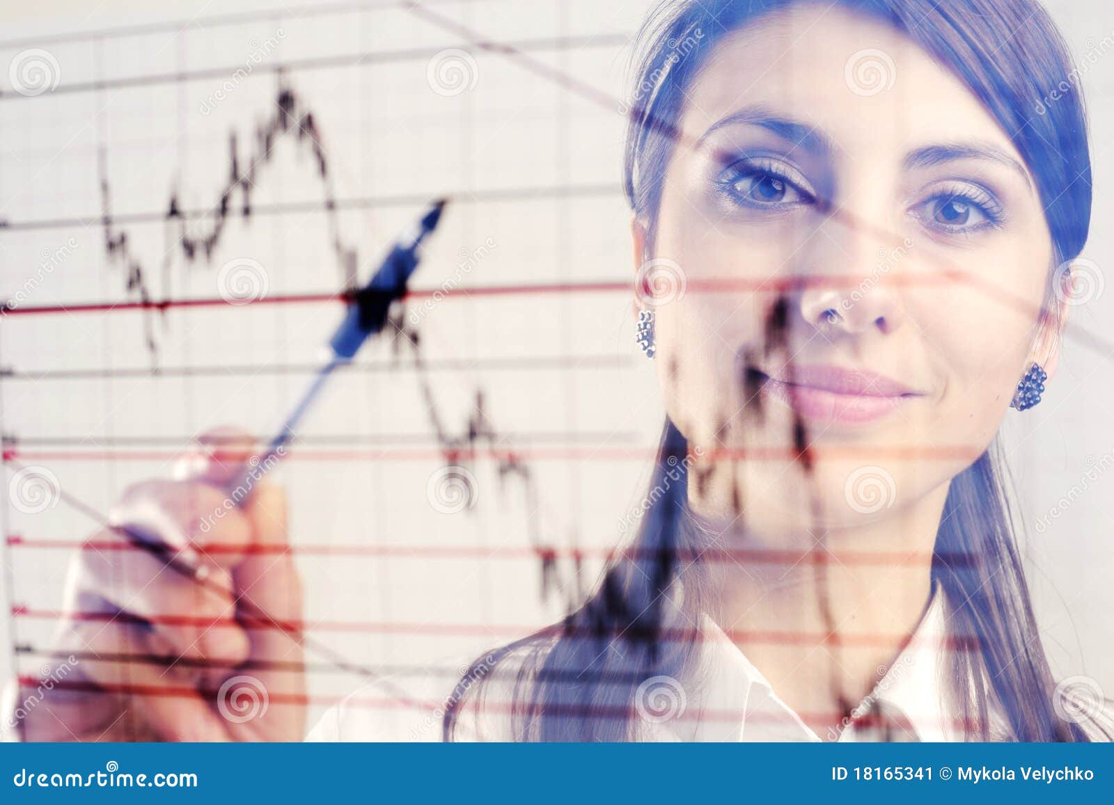 Manager with chart stock image. Image of presentation - 18165341