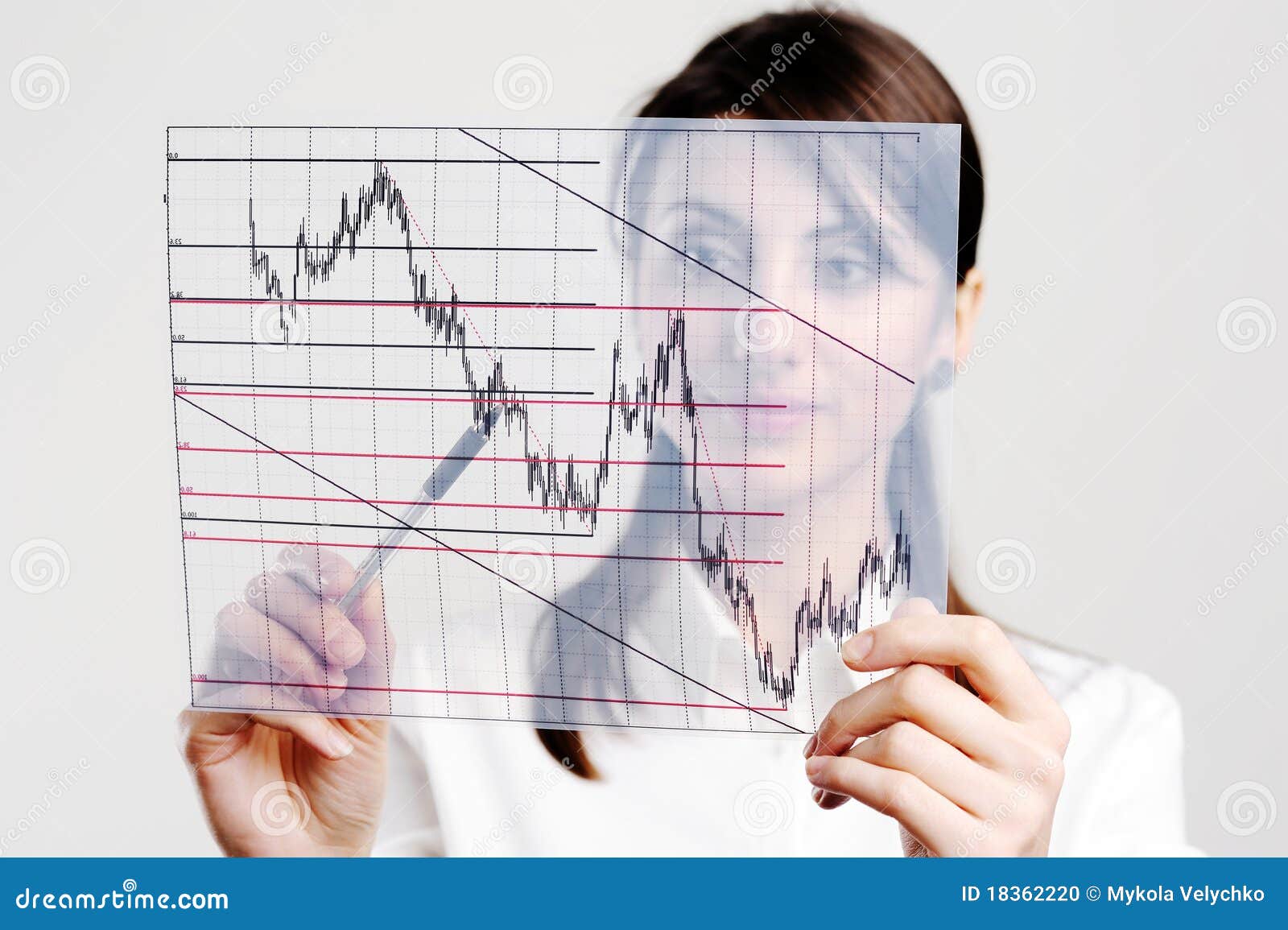 Manager with chart stock photo. Image of analysis, broker - 18362220