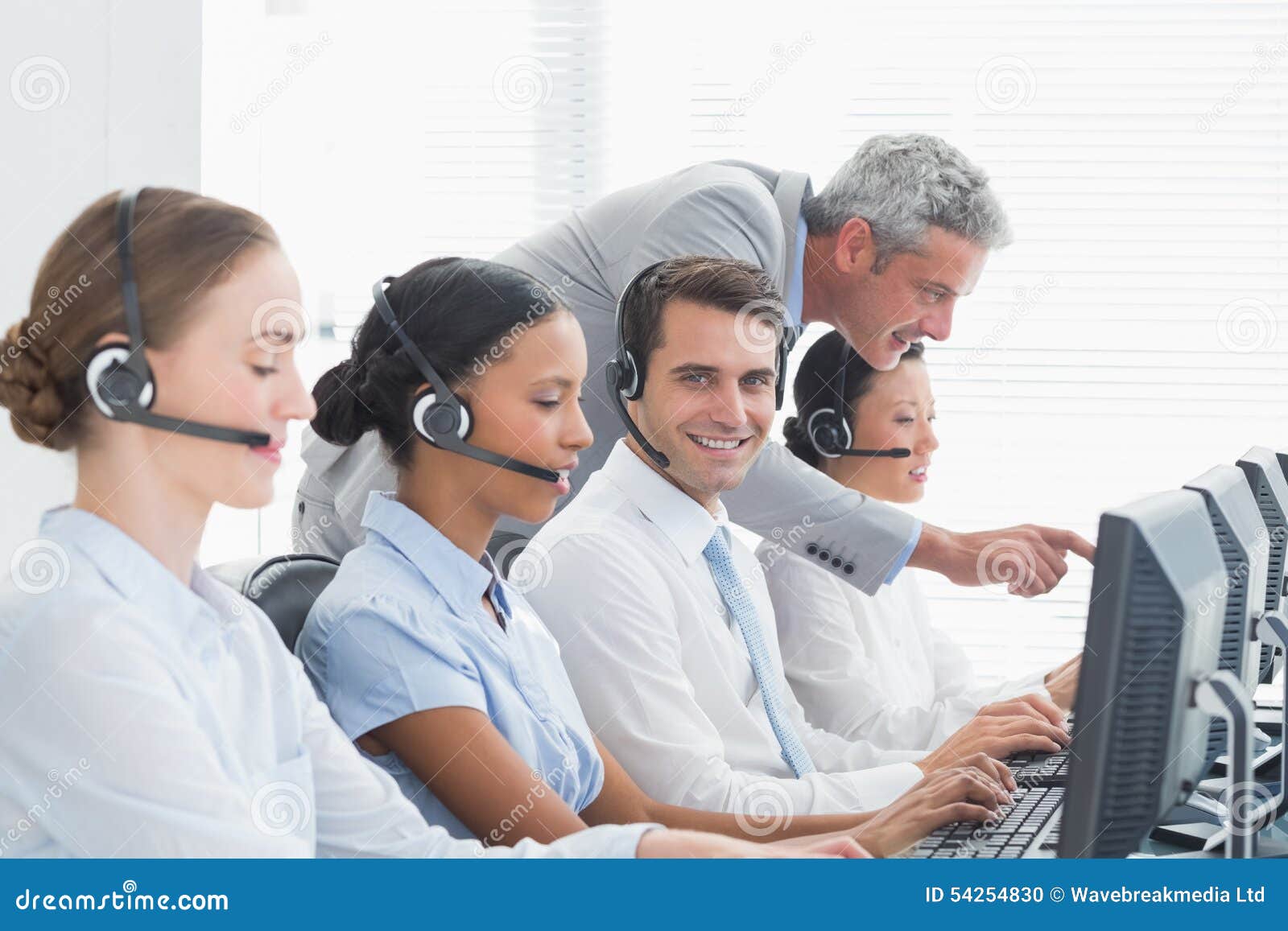 Manager Checking His Colleagues Works Stock Photo - Image of caucasian ...