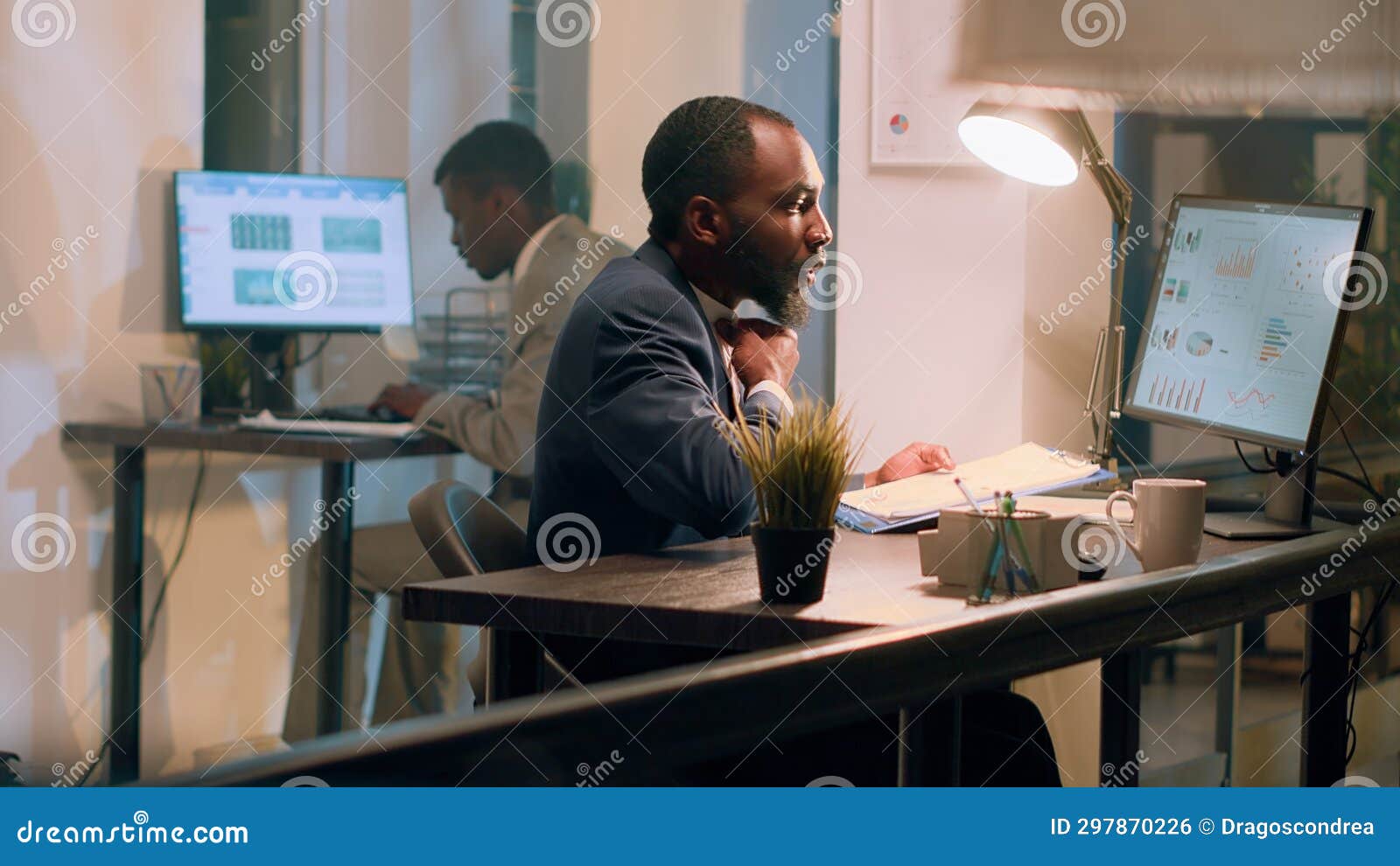 Manager Checking Online Paperwork Stock Photo - Image of businessman ...