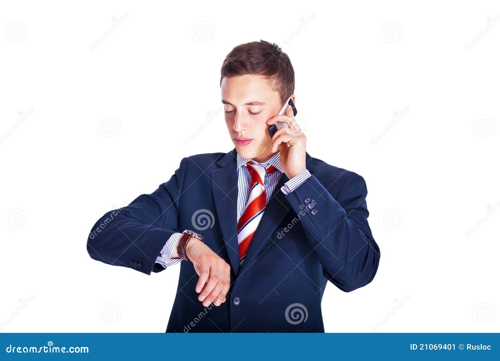 Manager checking watches stock image. Image of deal, measure - 21069401