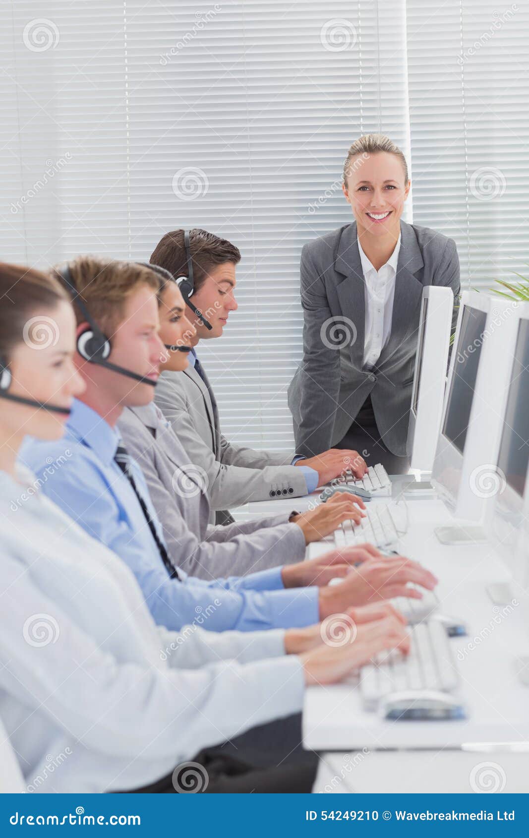 Manager Checking the Work of the Staff Stock Photo - Image of ...