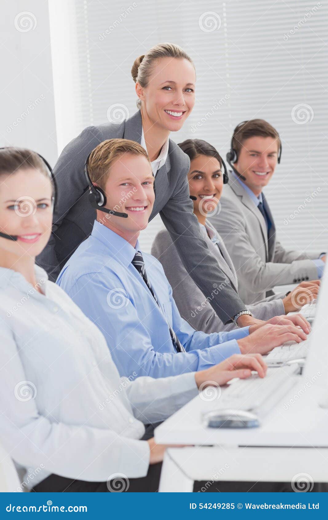 Manager Checking the Work of the Staff Stock Image - Image of dressed ...