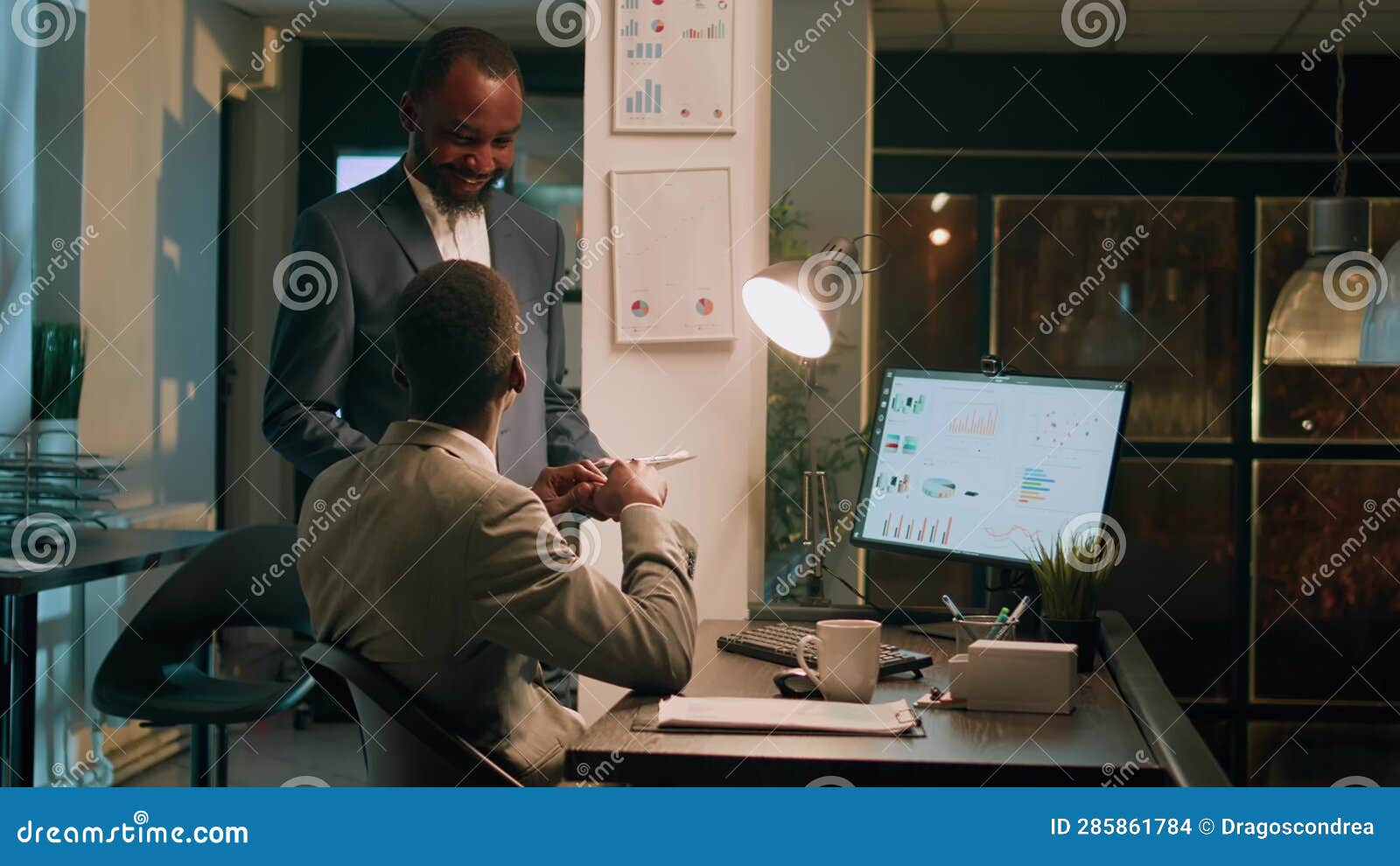 Manager Checks Employee Tasks Progress Stock Footage - Video of ...