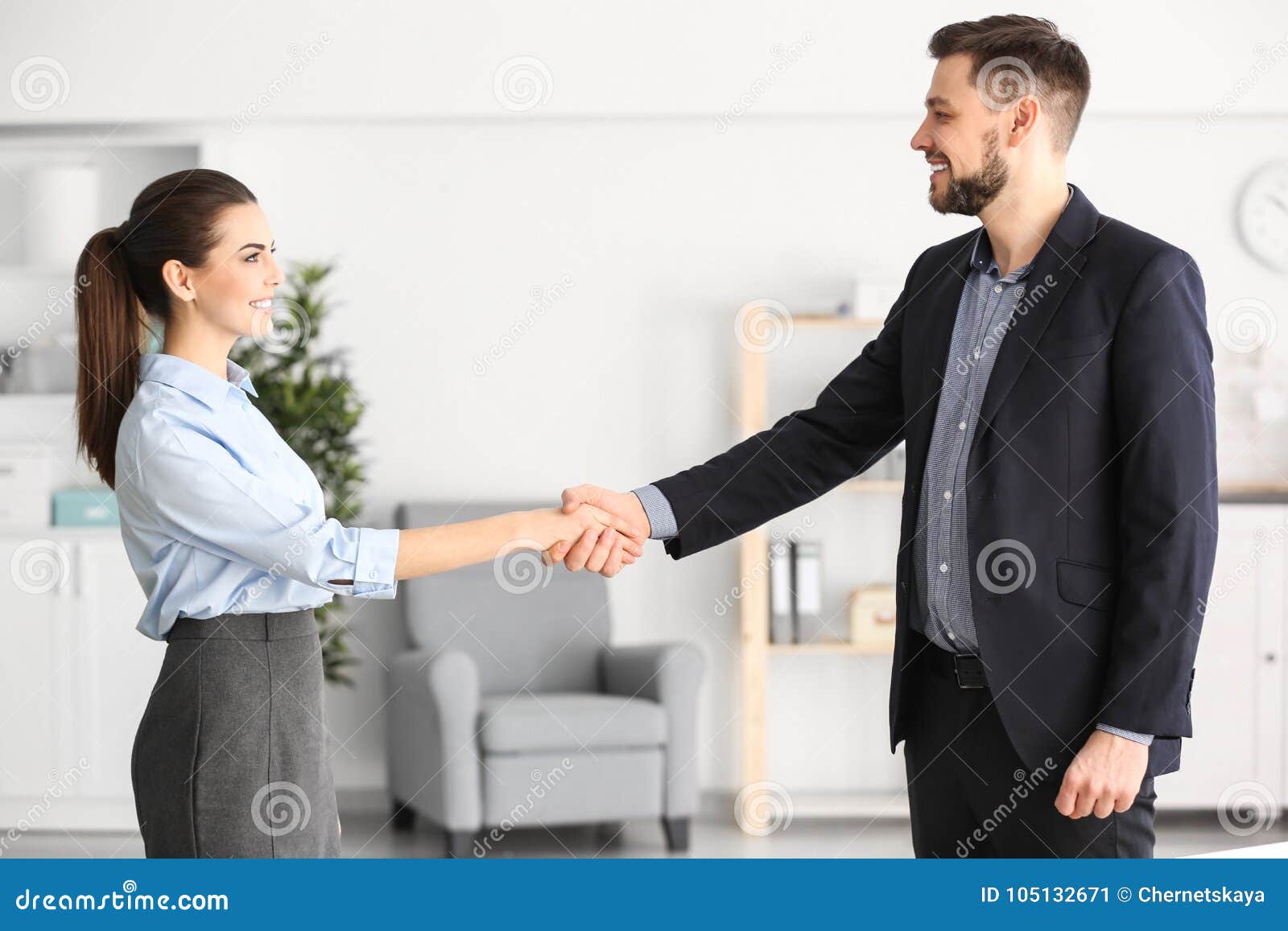 Manager and Client Shaking Hands Stock Image - Image of colleagues ...