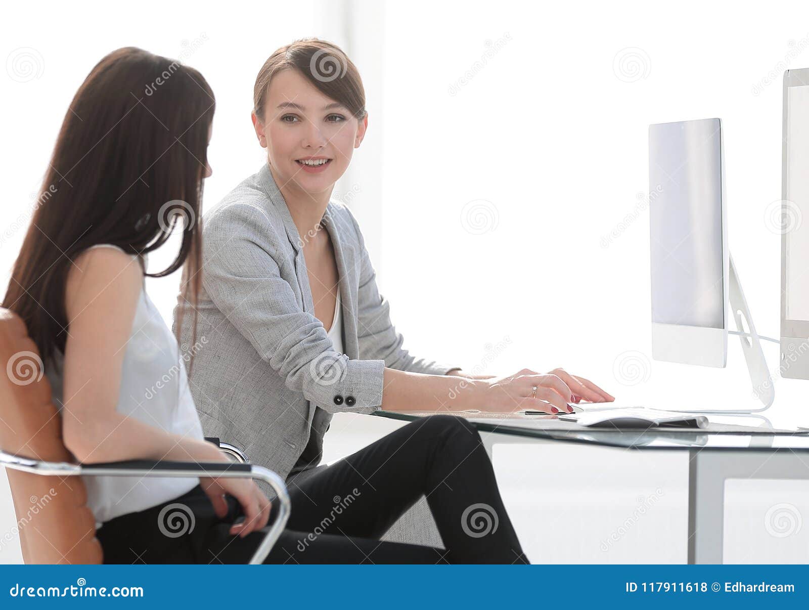 Manager and Client Talking in the Office Stock Photo - Image of ...
