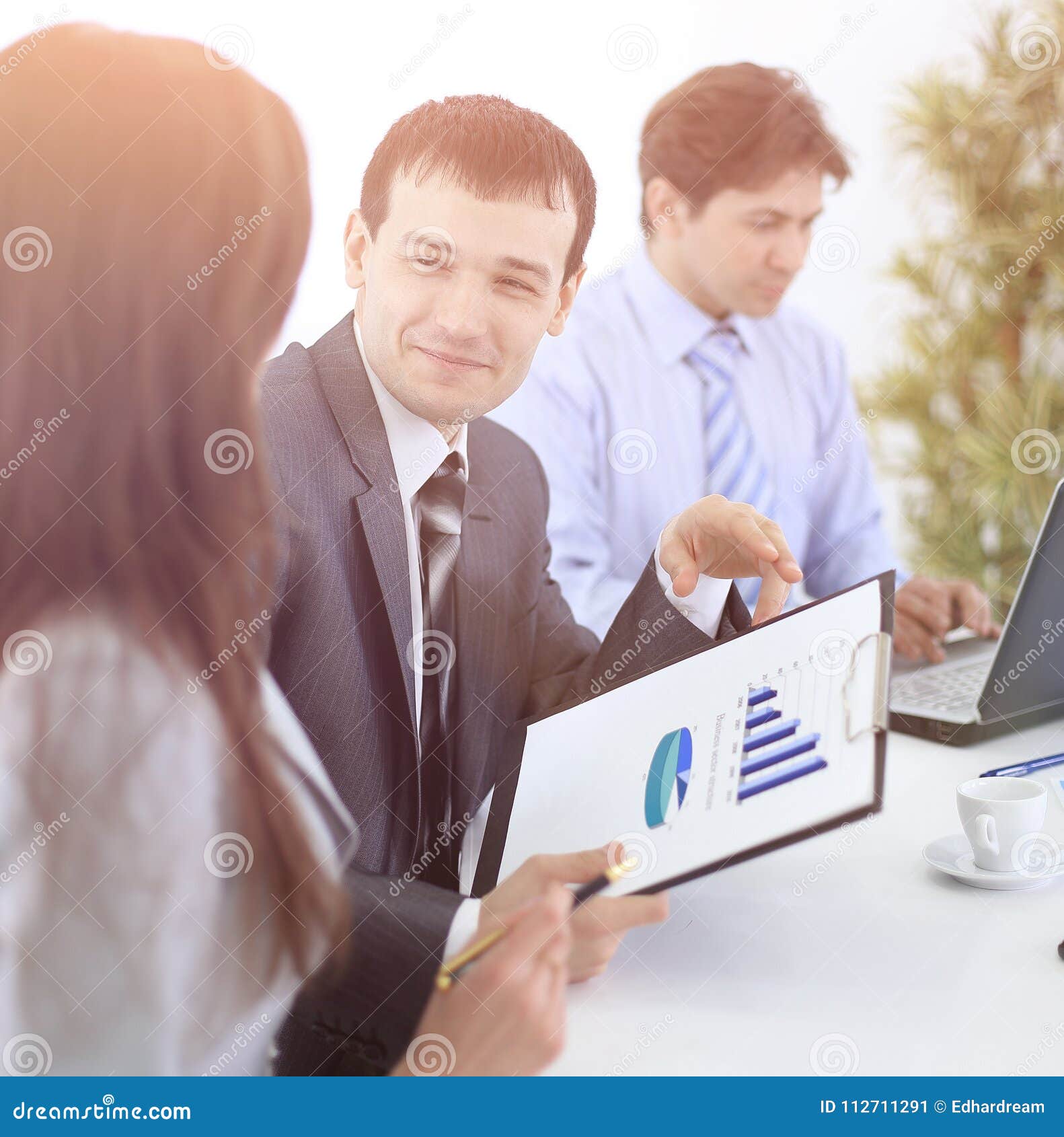 Manager and Colleagues in the Workplace Stock Image - Image of modern ...