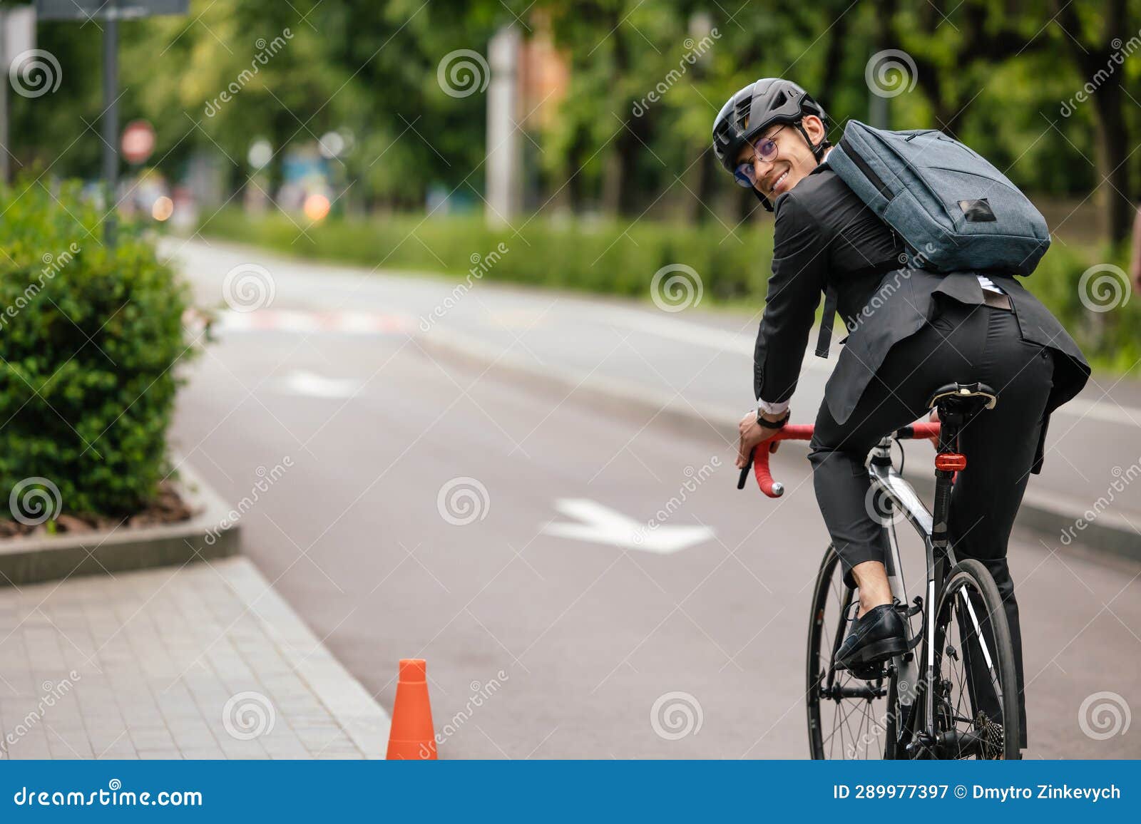 Manager Commuting To the Office by Bike Stock Image - Image of ...