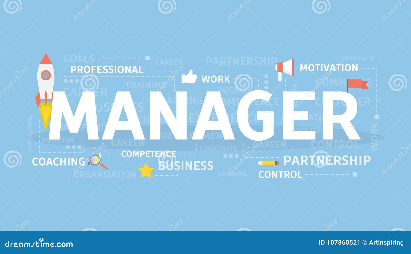 Manager Concept Illustration. Stock Vector - Illustration of risk ...