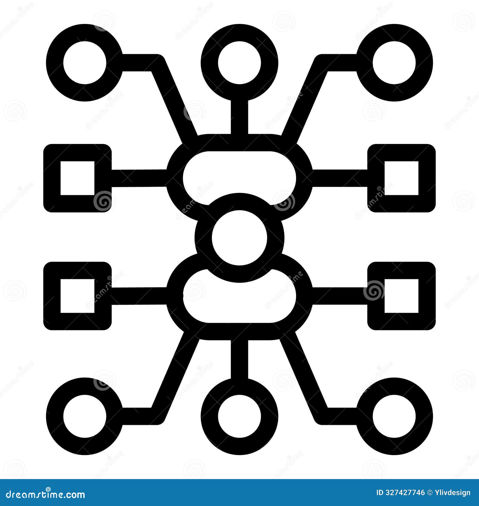 Manager Connecting Different Departments in Company Structure Stock ...