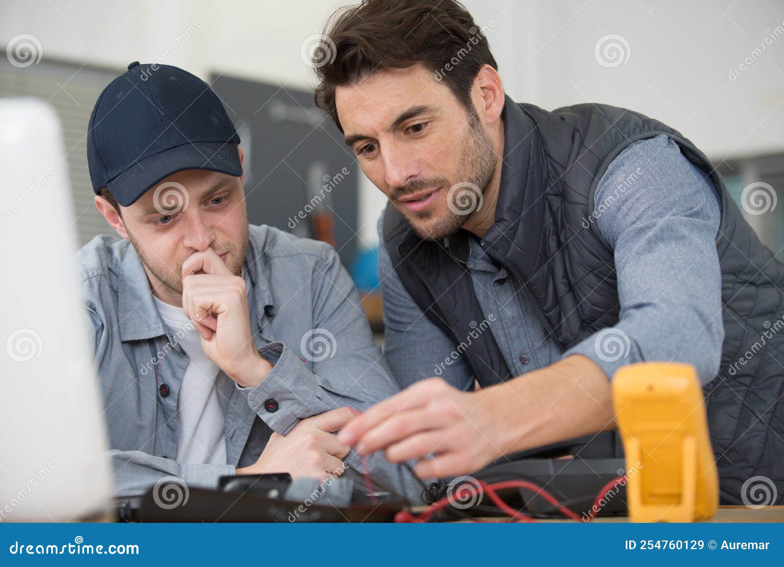 Manager Controlling Employee during Work Stock Image - Image of ...
