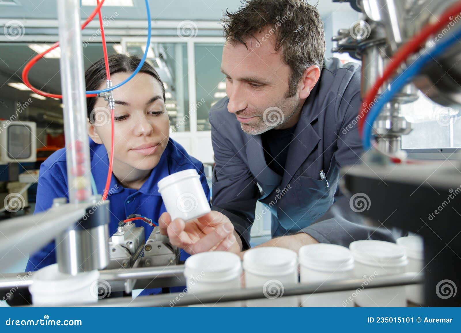 Manager Controlling Employees during Work in Production Centre Stock ...
