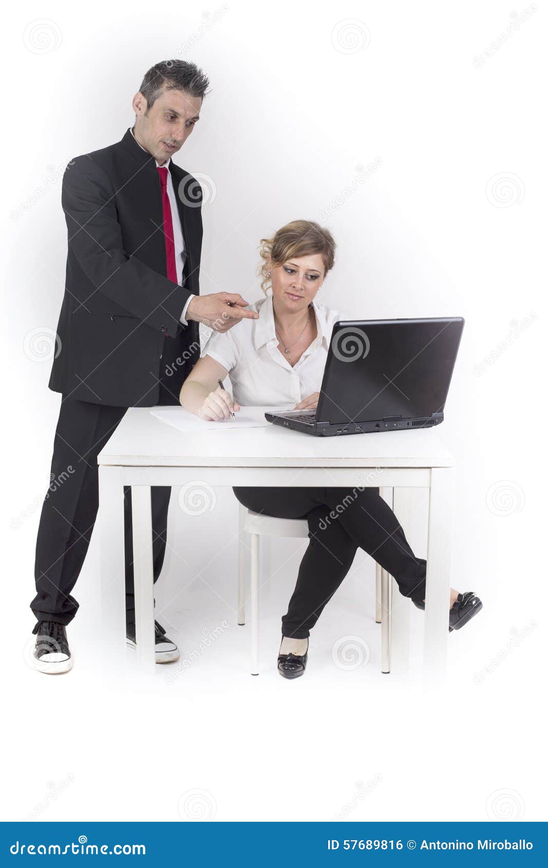 Manager Controls the Secretary Stock Photo - Image of controls, finance ...