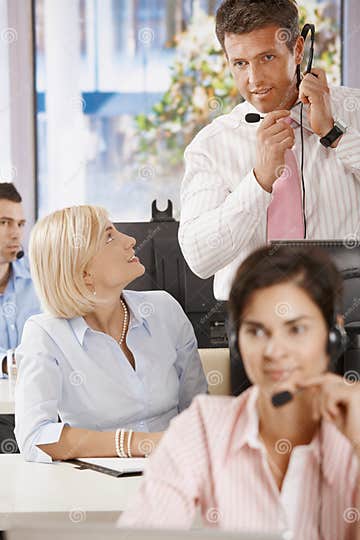 Manager at Customer Service Stock Image - Image of group, desk: 12915531