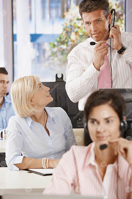Manager at Customer Service Stock Image - Image of group, desk: 12915531