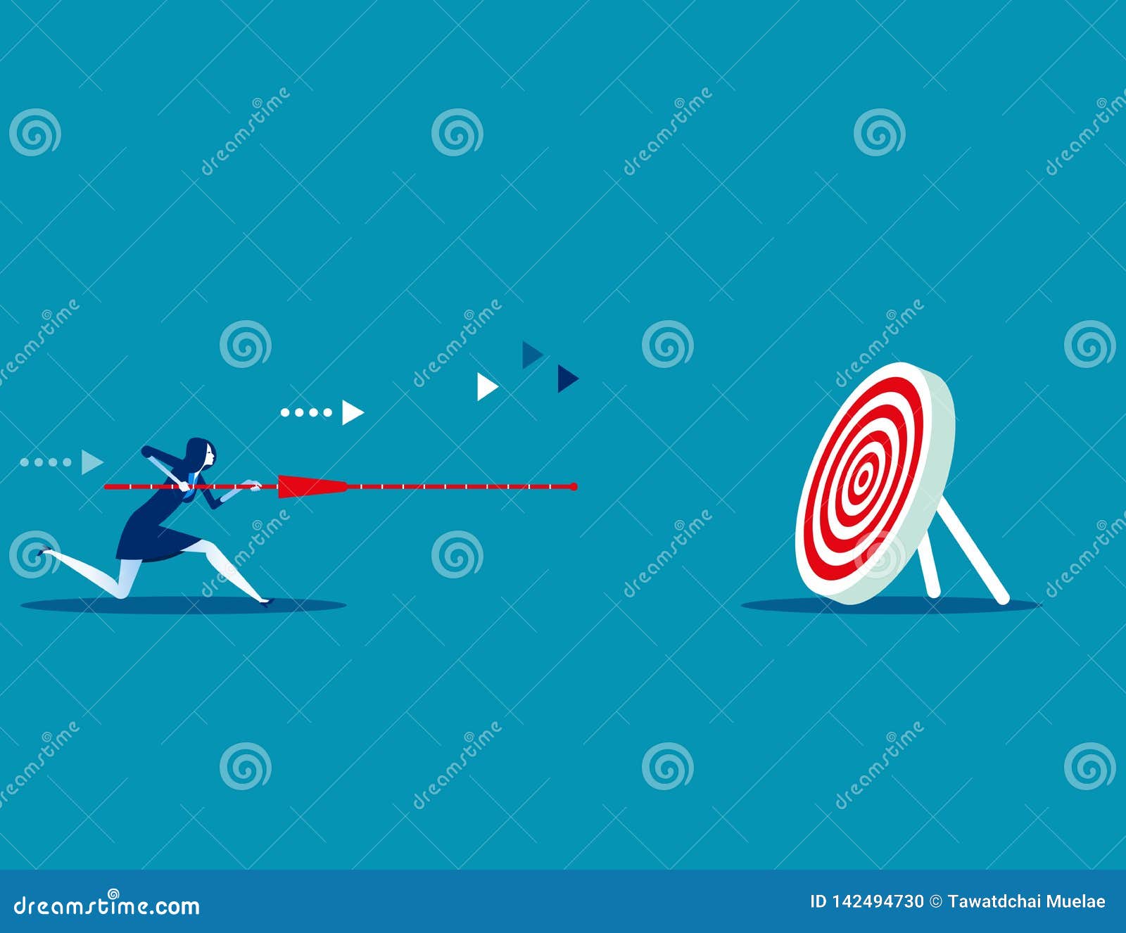 Manager Determination and Target. Concept Business Vector Illustration ...