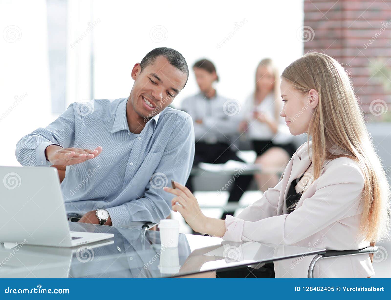 Manager Discussing with the Client the Terms of the Contract Stock ...