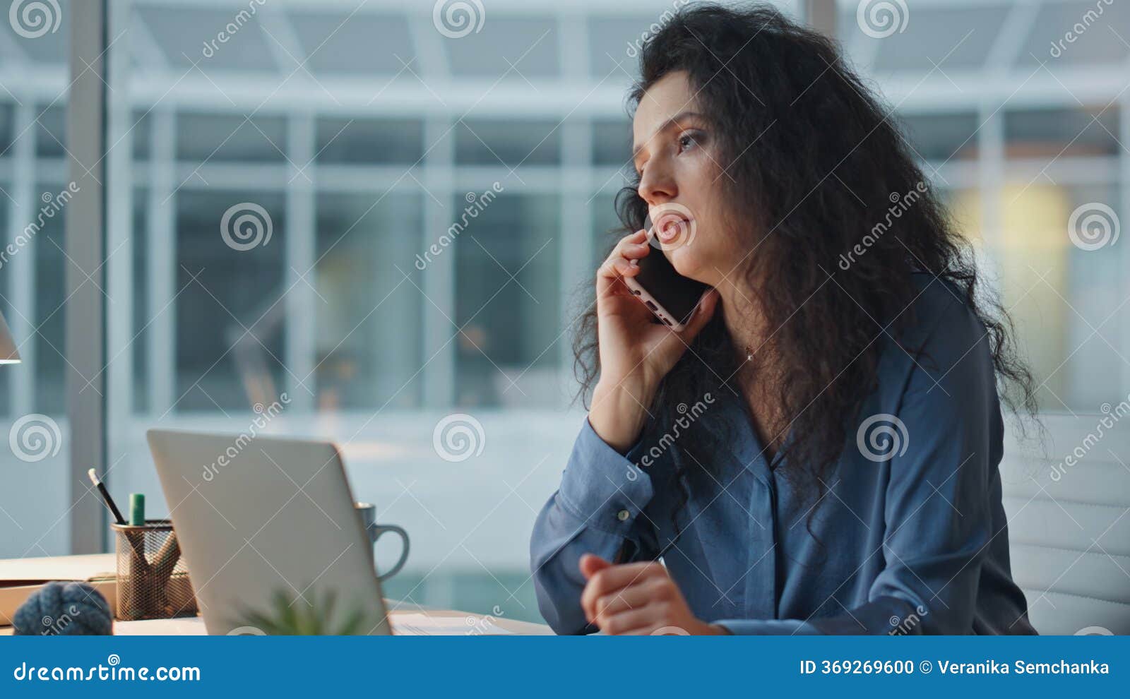 Serious Professional Man Making Video Call With Cellphone Pointing ...