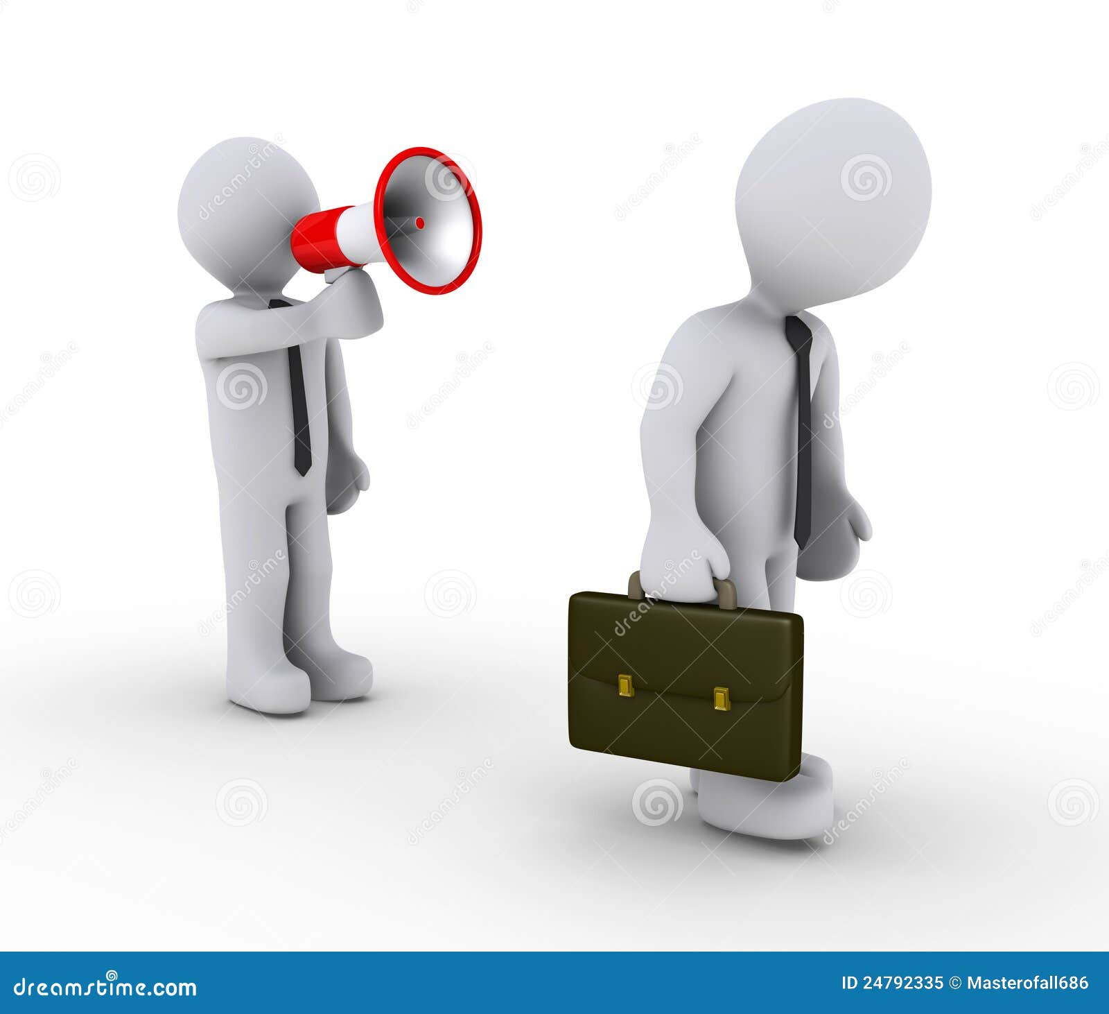 Manager Firing Employee with Megaphone Stock Illustration ...