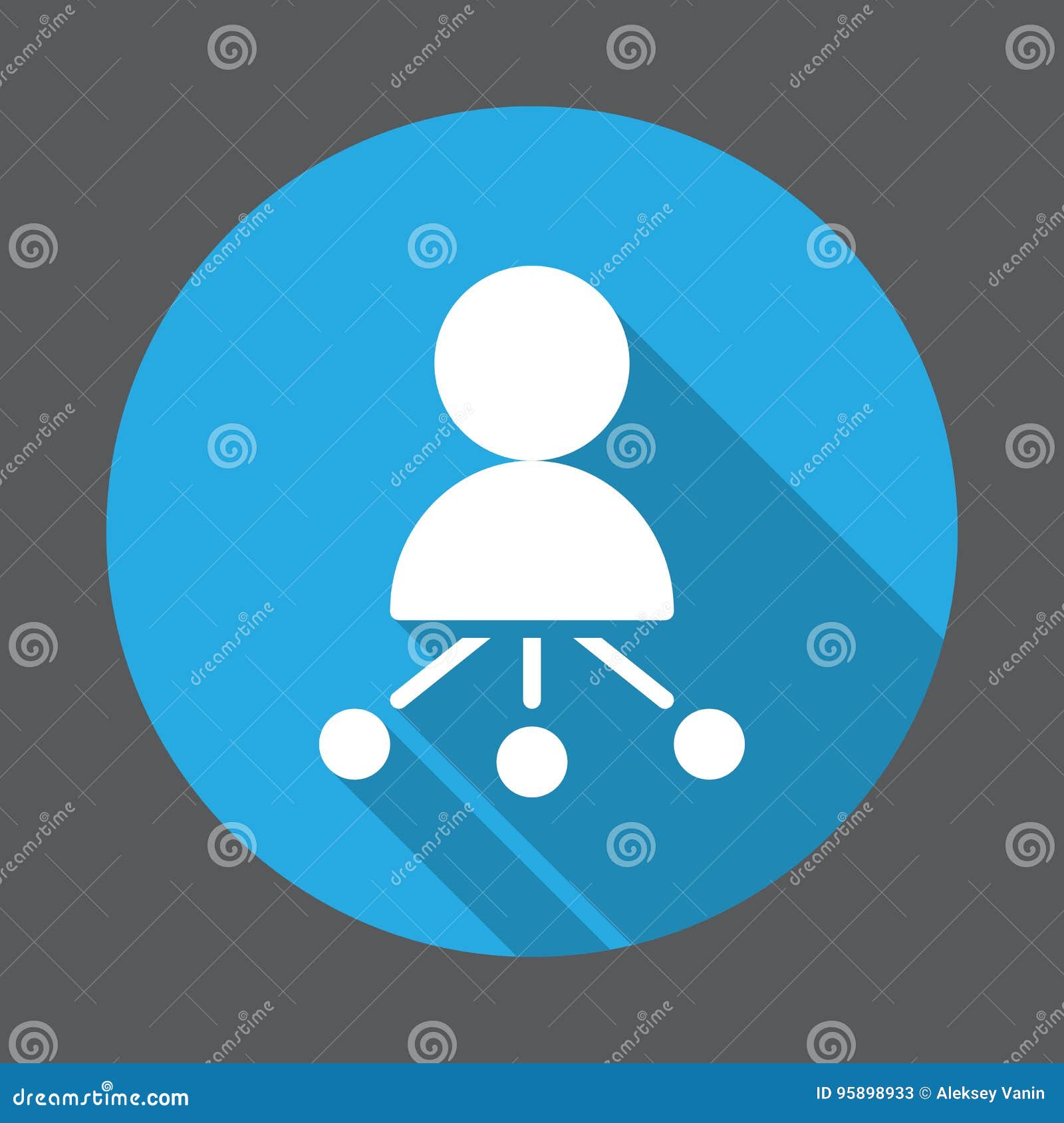 Manager Flat Icon. Round Colorful Button, Circular Vector Sign with ...
