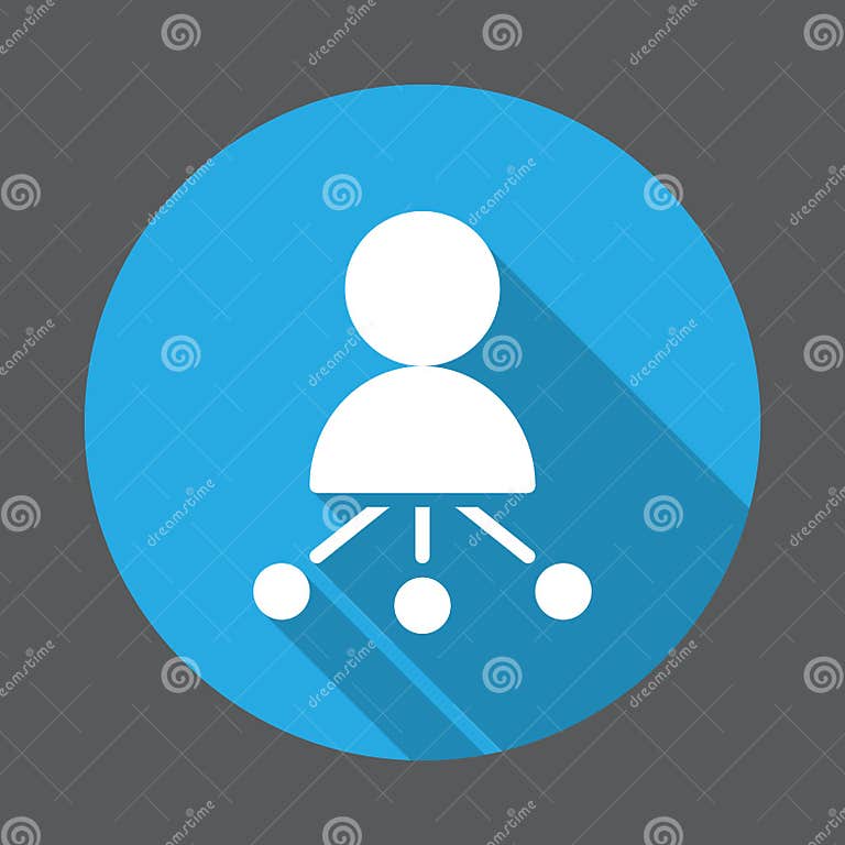 Manager Flat Icon. Round Colorful Button, Circular Vector Sign with ...