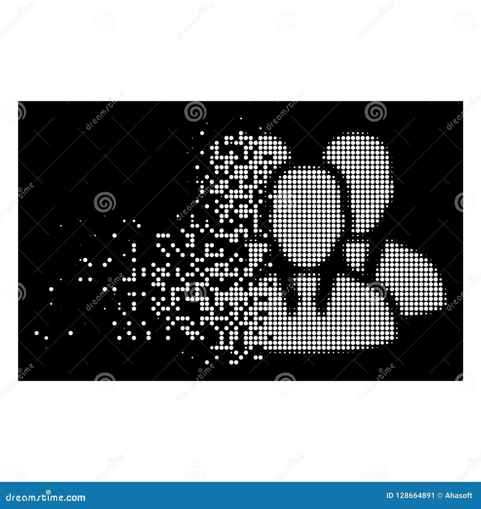 Bright Dispersed Pixel Halftone Manager Group Icon Stock Vector ...
