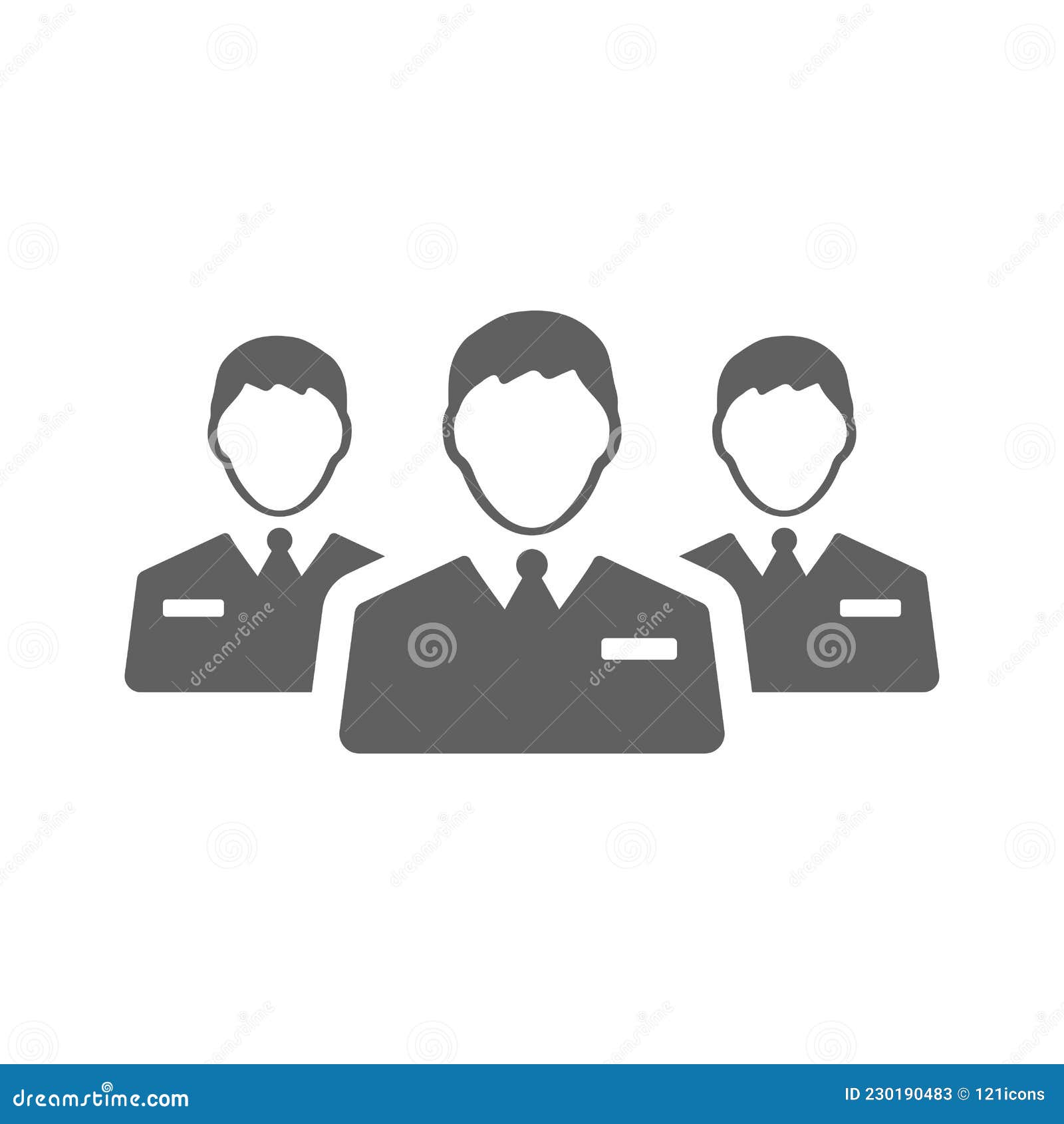 Manager Group, People Icon. Gray Vector Graphics Stock Vector ...