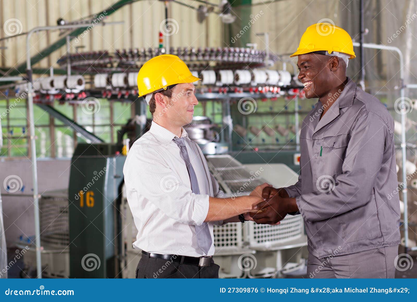 Manager handshaking worker stock photo. Image of industry - 27309876